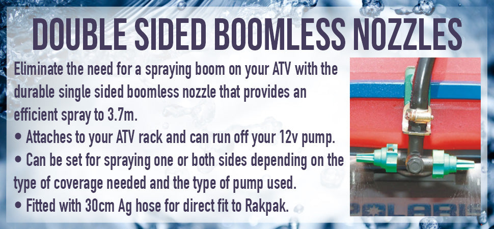 Double Sided Boomless Nozzles